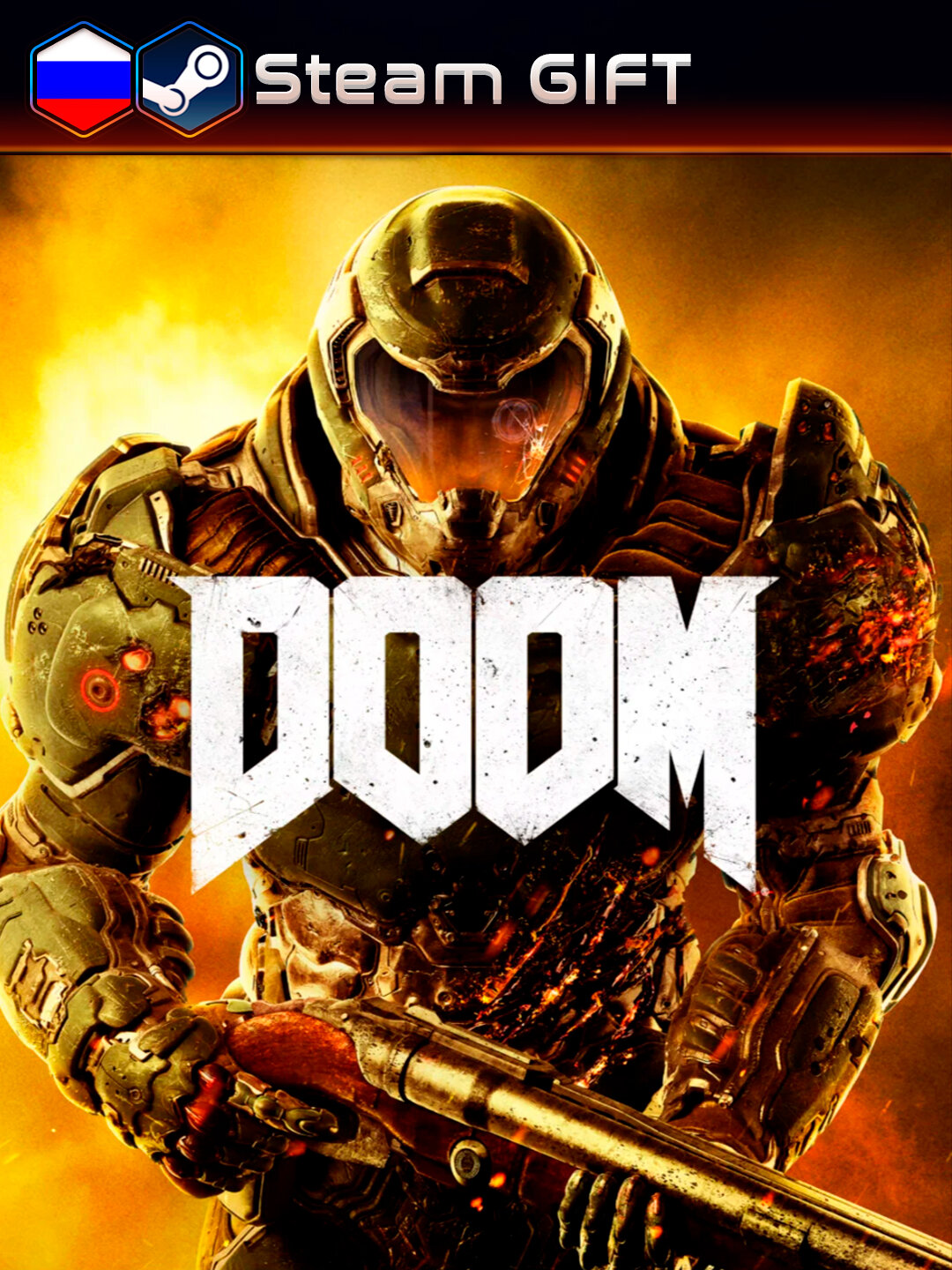 Игра Doom: 2016 Steam PC (ПК) Россия + СНГ. Steam GIFT