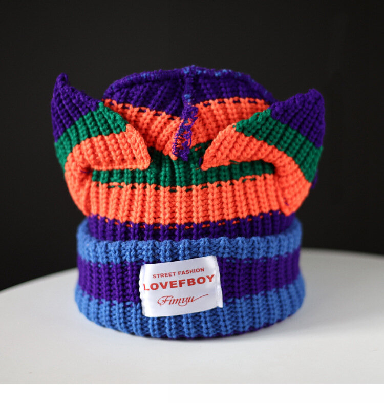 Зимние женские шапки, японские универсальные женские шапки Баотоу, осенние и зимние защиты ушей, теплые вязаные ворсовые шапки в корейском стиле, женские шапки для родов.