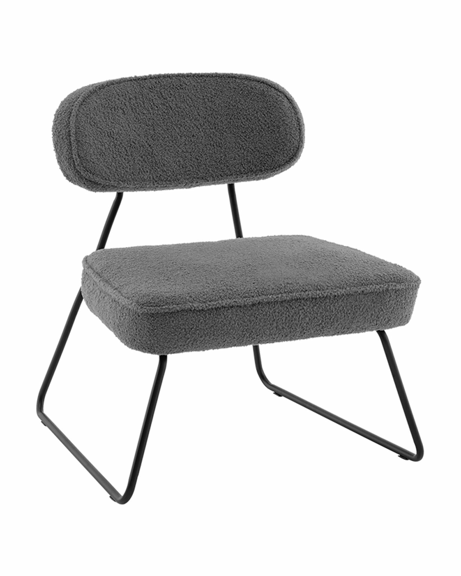 Кресло для дома Kate new, без подлокотников, букле темно-серый