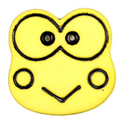 Gamma детская пуговица 15 мм желтый цвет набор 6 шт № D504 для одежды и игрушек