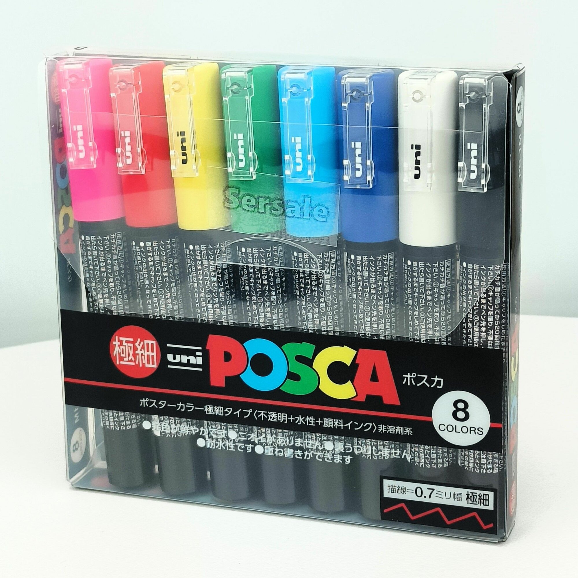 Маркеры Posca PC-1M набор из 8 стандартных цветов толщина 0.7мм (PC1M8C)