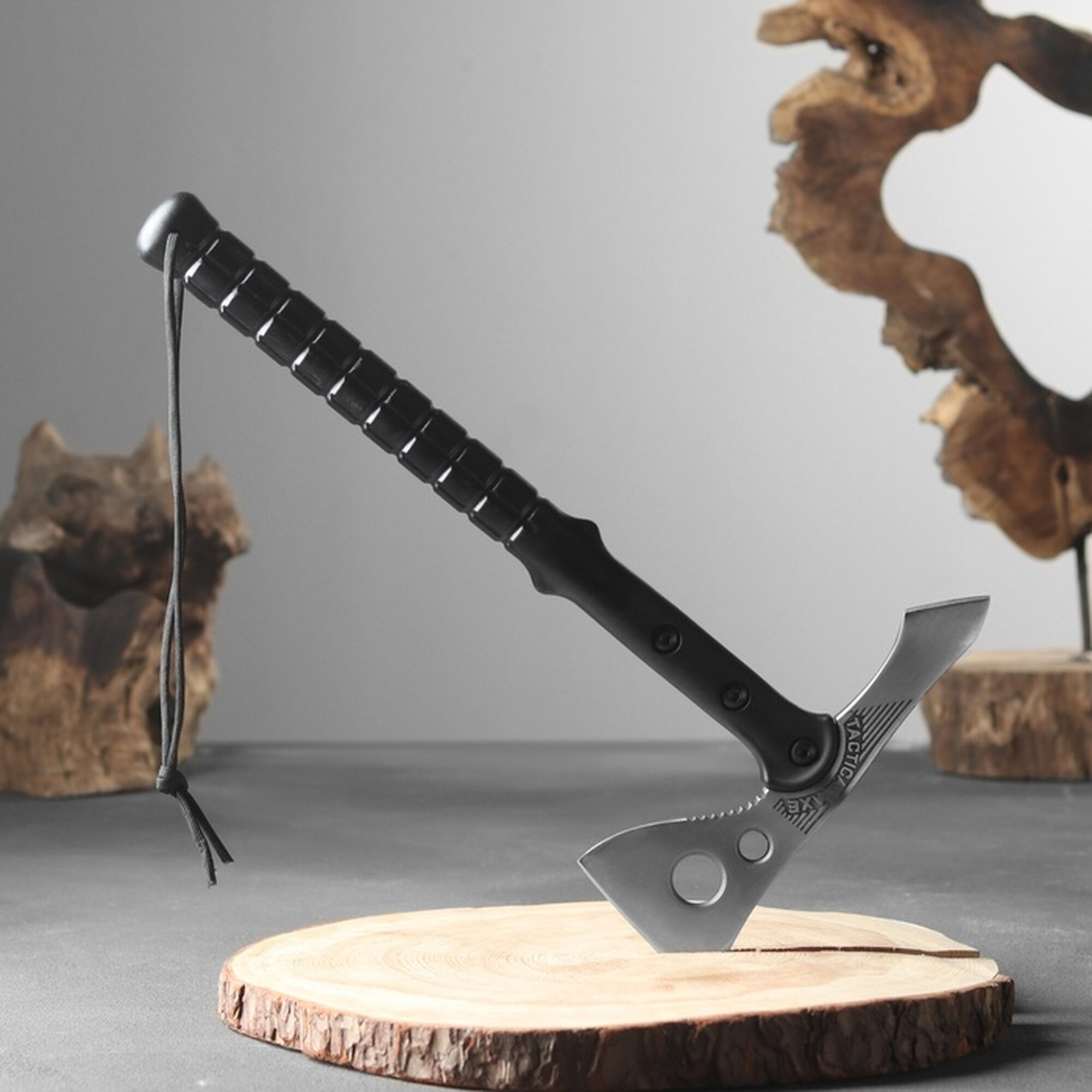 Топорик Сима-ленд, туристический, обрезиненная ручка, черный, 38см