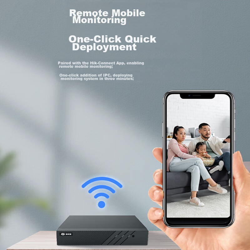 Hikvision (HIKVISION) Haoshitong Network Hard Disk Video Recorder, 4-Channel POE Network Cable Powered Surveillance Host, NVR Security Monitoring, H.265 Encoding, APP Mobile Remote Access, HNVR3106/4P