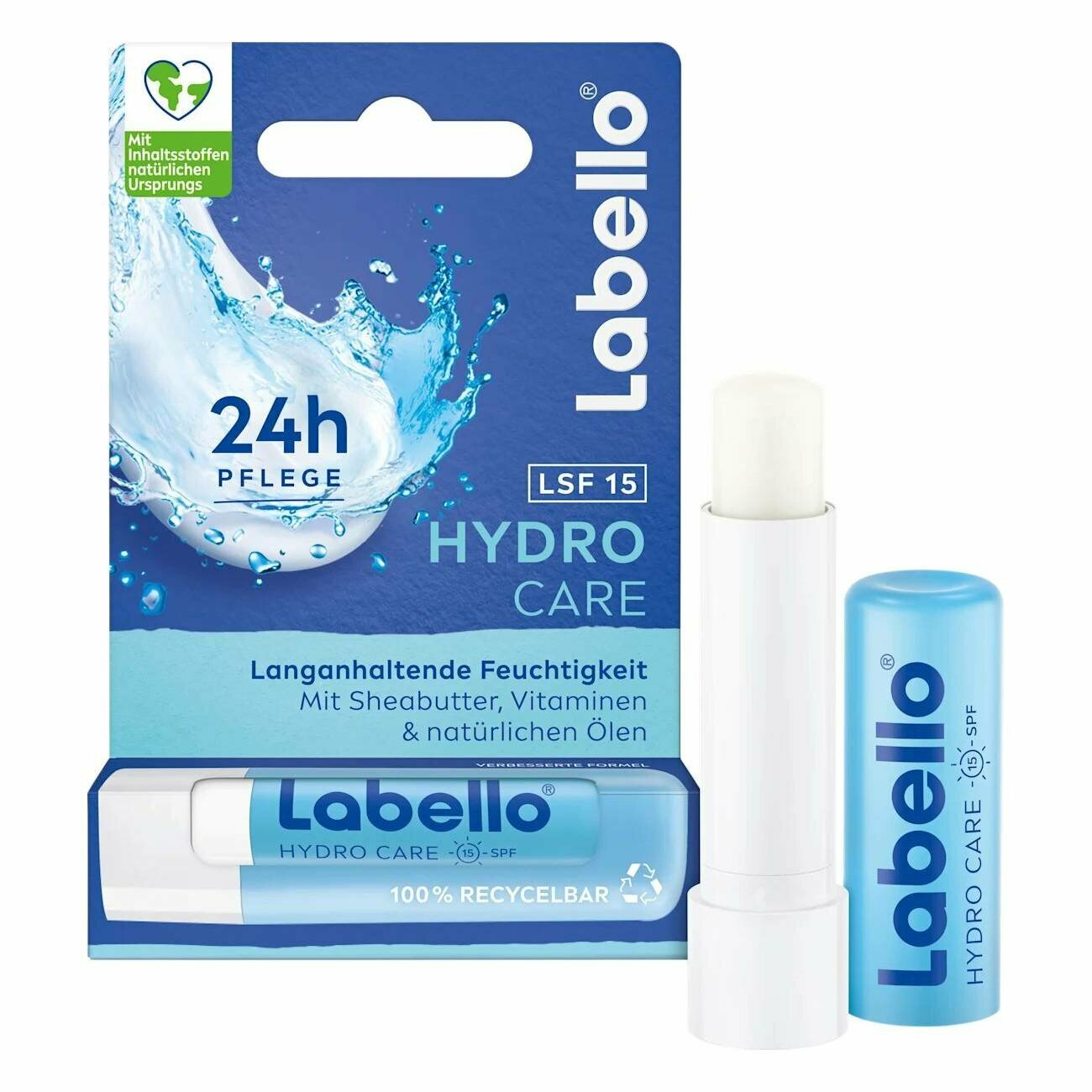Гигиеническая помада Labello - Hydro Care, с маслом ши и SPF 15, 4.8 г, 1 шт