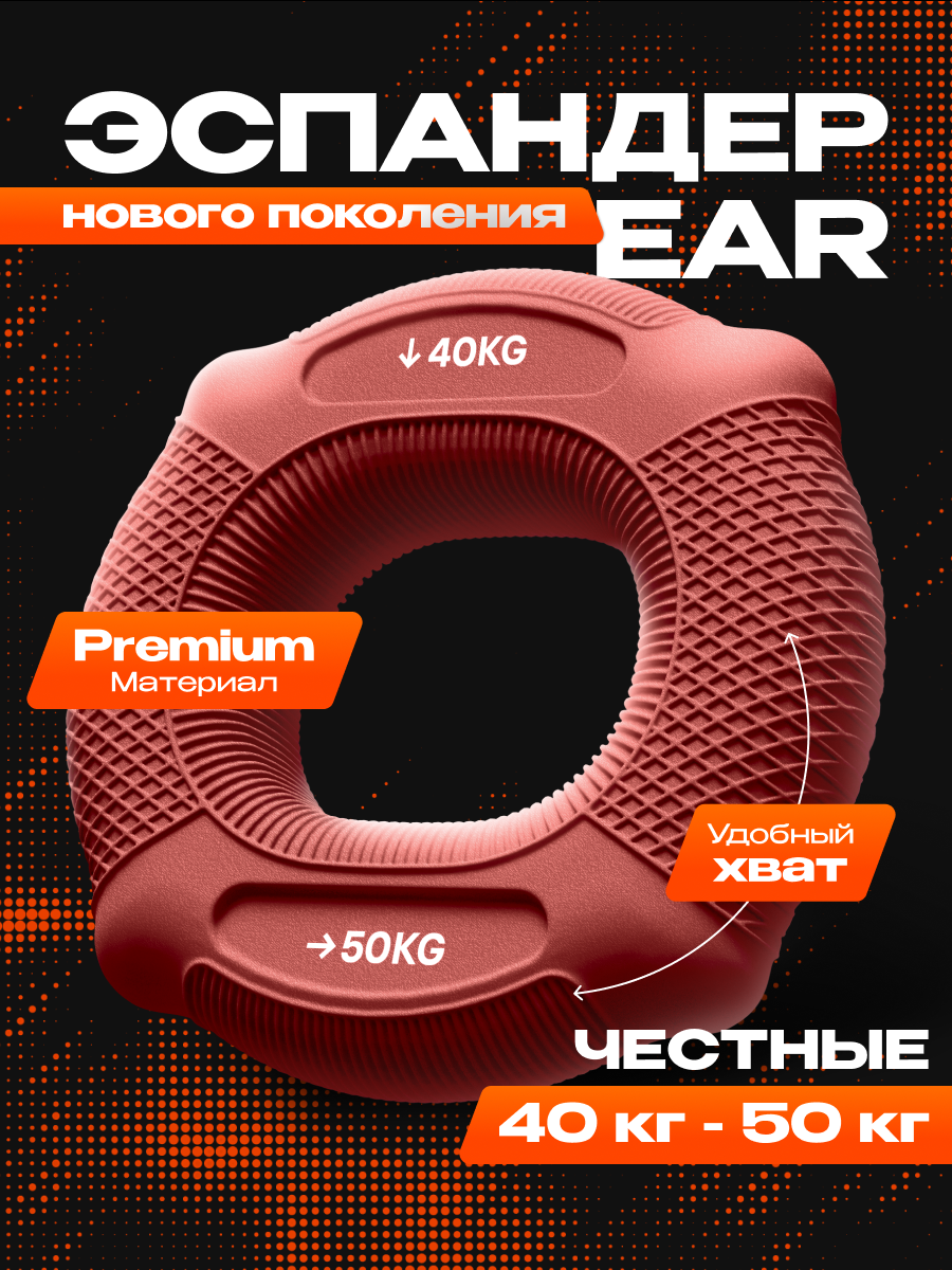 Нагрузка - 40кг - 50кг эспандер кистевой FITFILIP, модель EAR