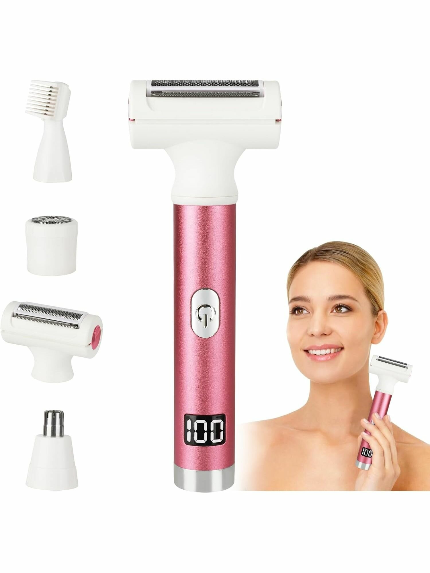 Эпилятор H291, 4 пинцета, питание от порта USB, влагозащищенный, дисплей, быстрая зарядка