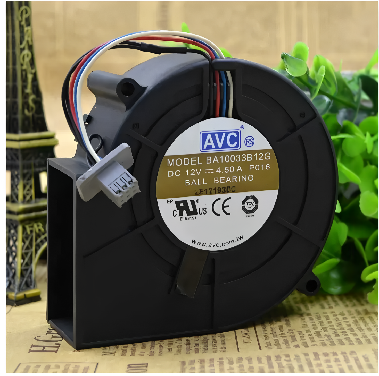 Вентилятор охлаждающий AVC BA10033B12G DC12В 4.5А электростатический, раздельная помпа