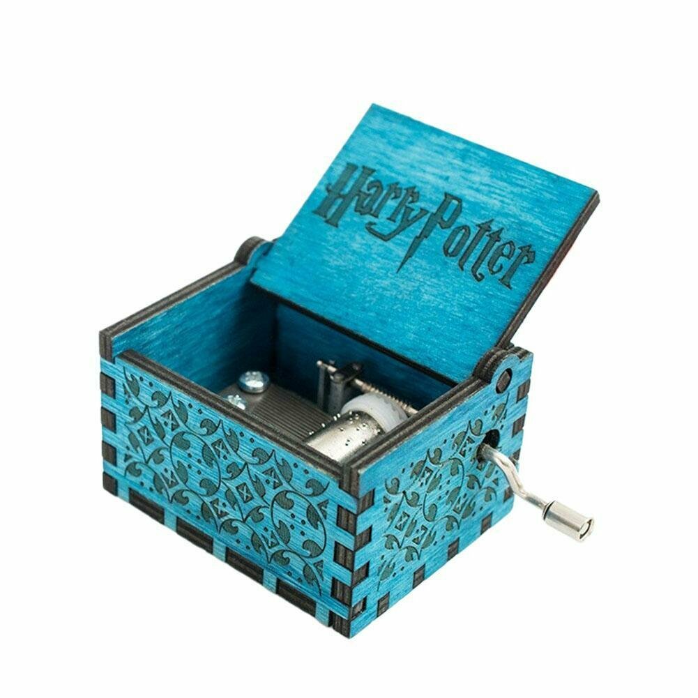 Музыкальная деревянная шкатулка Гарри Поттер с мелодией из фильма. Шарманка, чудесный сундучок, музыкальный бокс Гарри Поттер