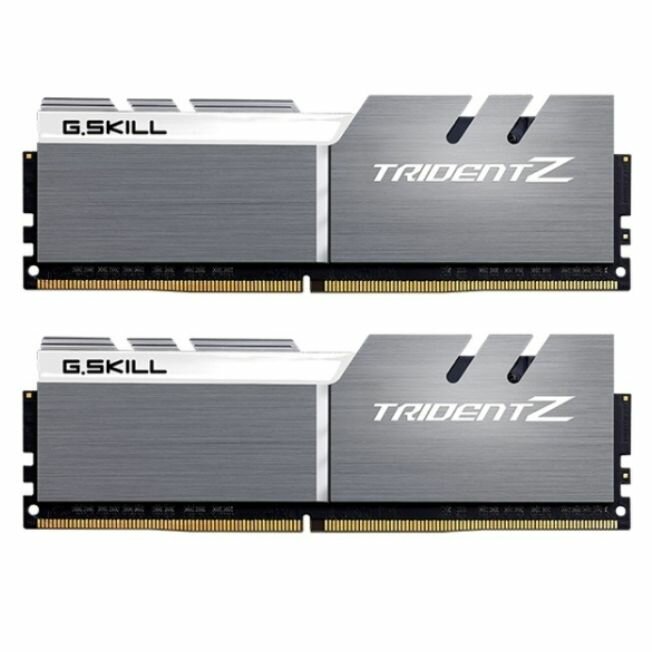Оперативная память G.Skill Trident Z Silver-White (F4-3200C16D-32GTZSW) DIMM DDR4 32 ГБ - 2 шт, 3200 МГц