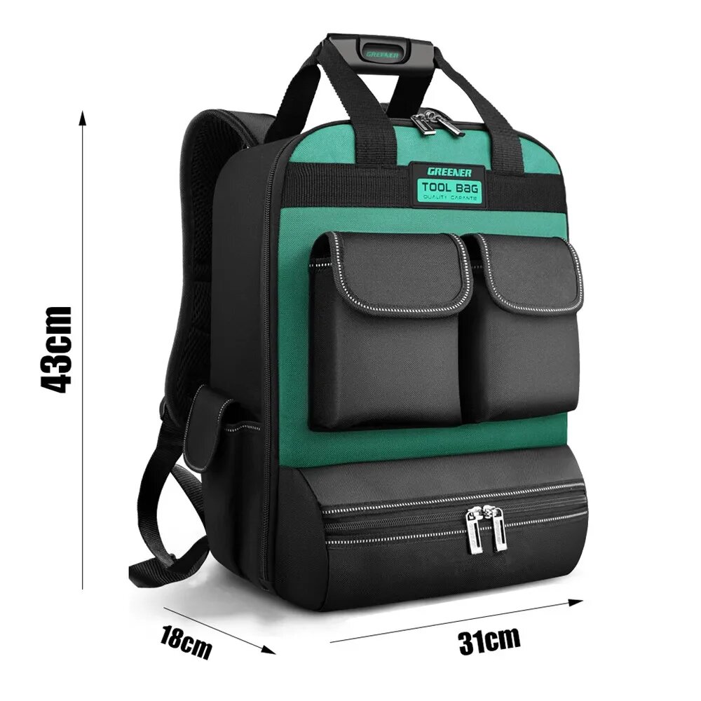 Сумка для инструментов для ремонта электриков, мужской рюкзак на плечо, многофункциональный холщовый чемодан для обслуживания, прочный портативный плотницкий чехол