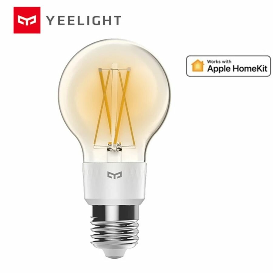 Yeelight Умная лампочка накаливания E27 2700K теплая белая защита глаз 220-240V
