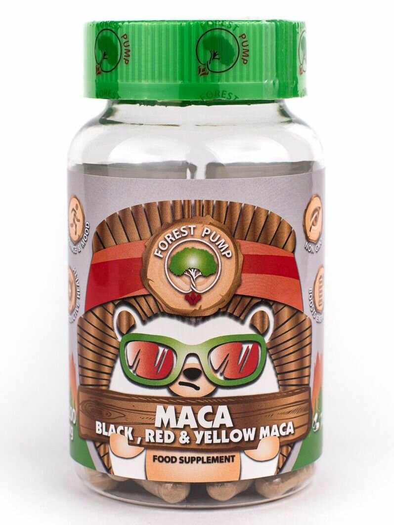 Экстракт корня Маки Перуанской Forest Pump Maca 1200 mg/Lepidium meyenii/Афродизиак, либидо/ 120 капсул