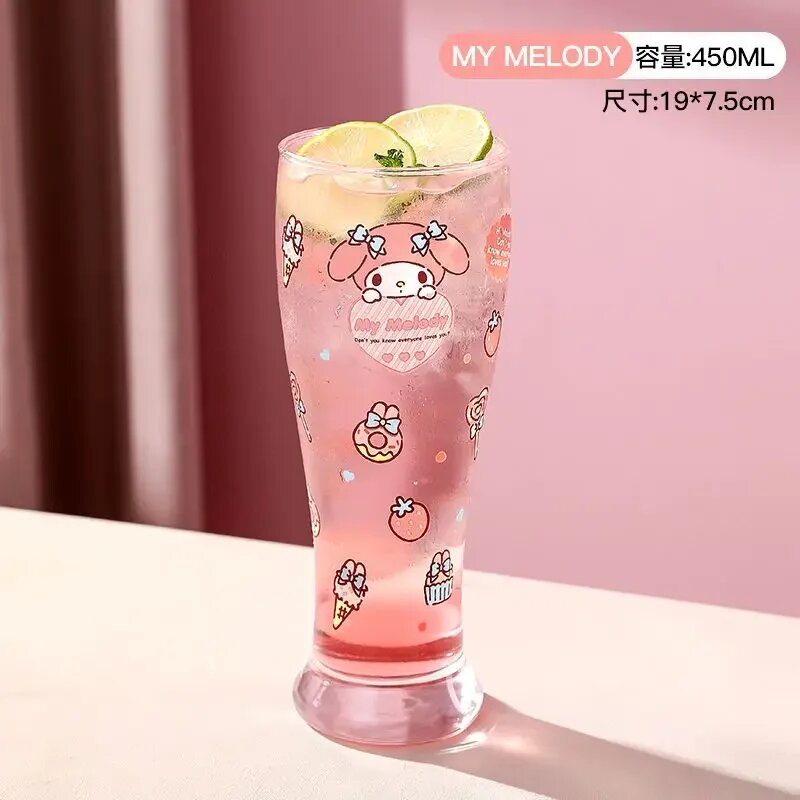 MINISO My Melody Hello Kitty аниме Kuromi Kawaii стакан для воды милый домашний молочный сок напиток большая емкость чашка для воды подарки для детей