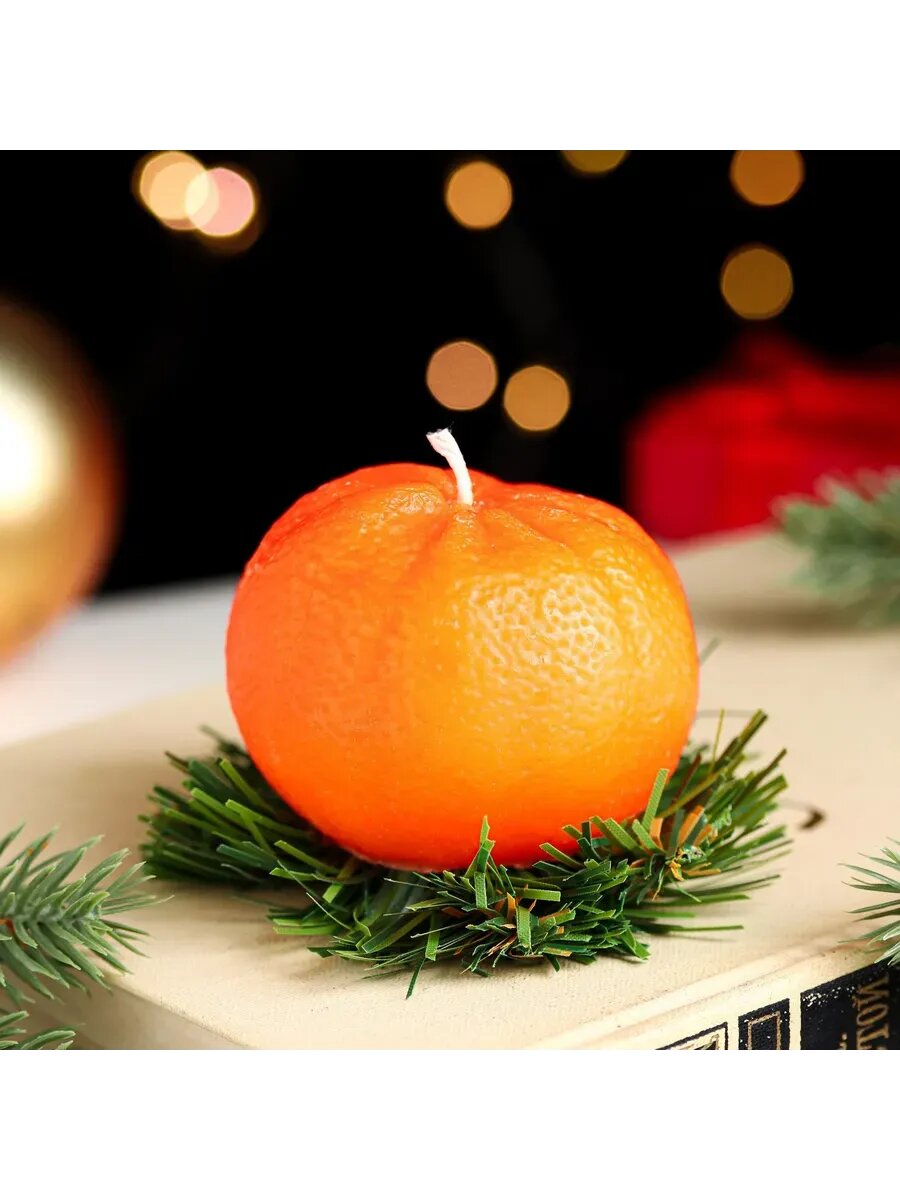 Свечи ароматические декоративная Новогодний мандарин