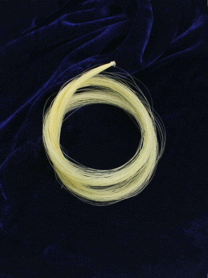 Волос конский отборный HHB-23/WH для смычка 4/4-1/8, белый, длина - 76-77 см, 5,5 гр для одного смычка