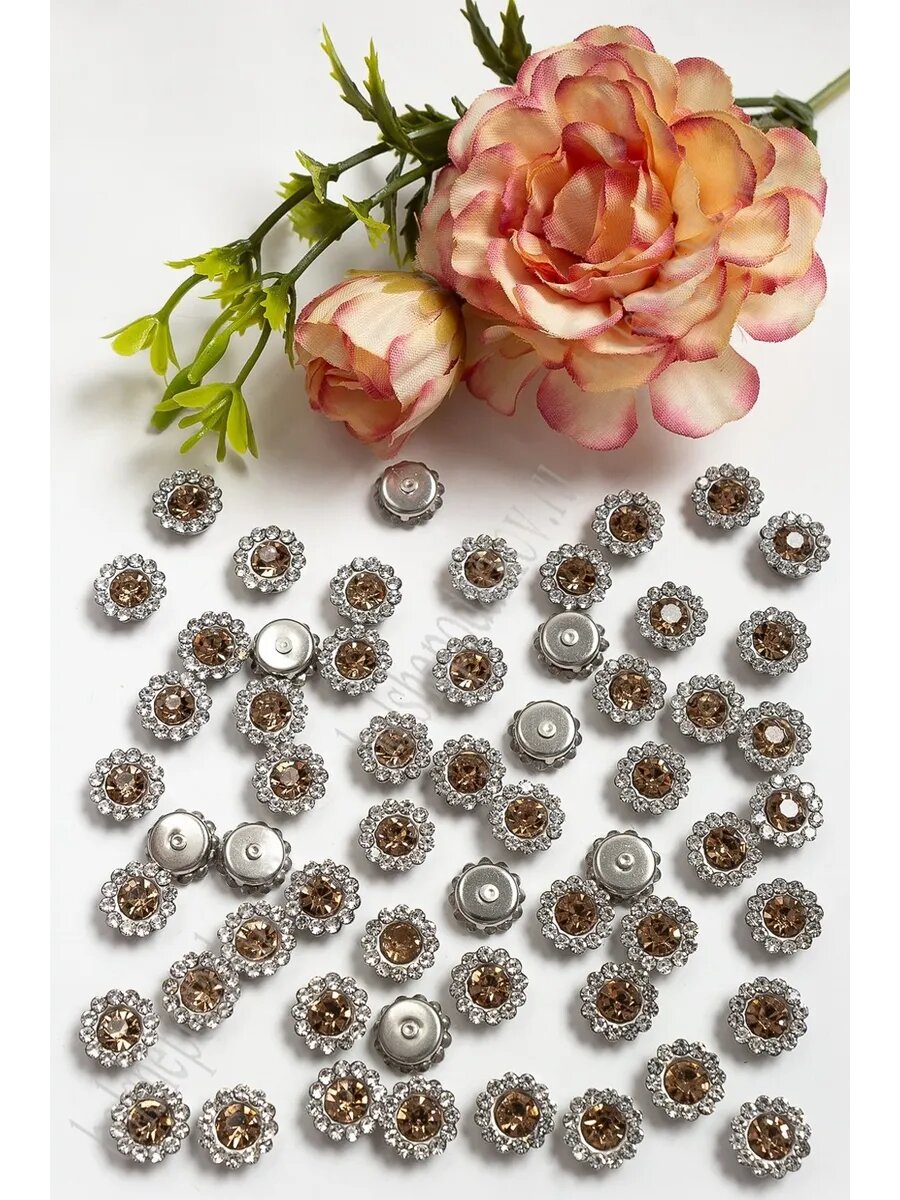 Кабошон флоризель 8 мм Цветочек (20 шт)