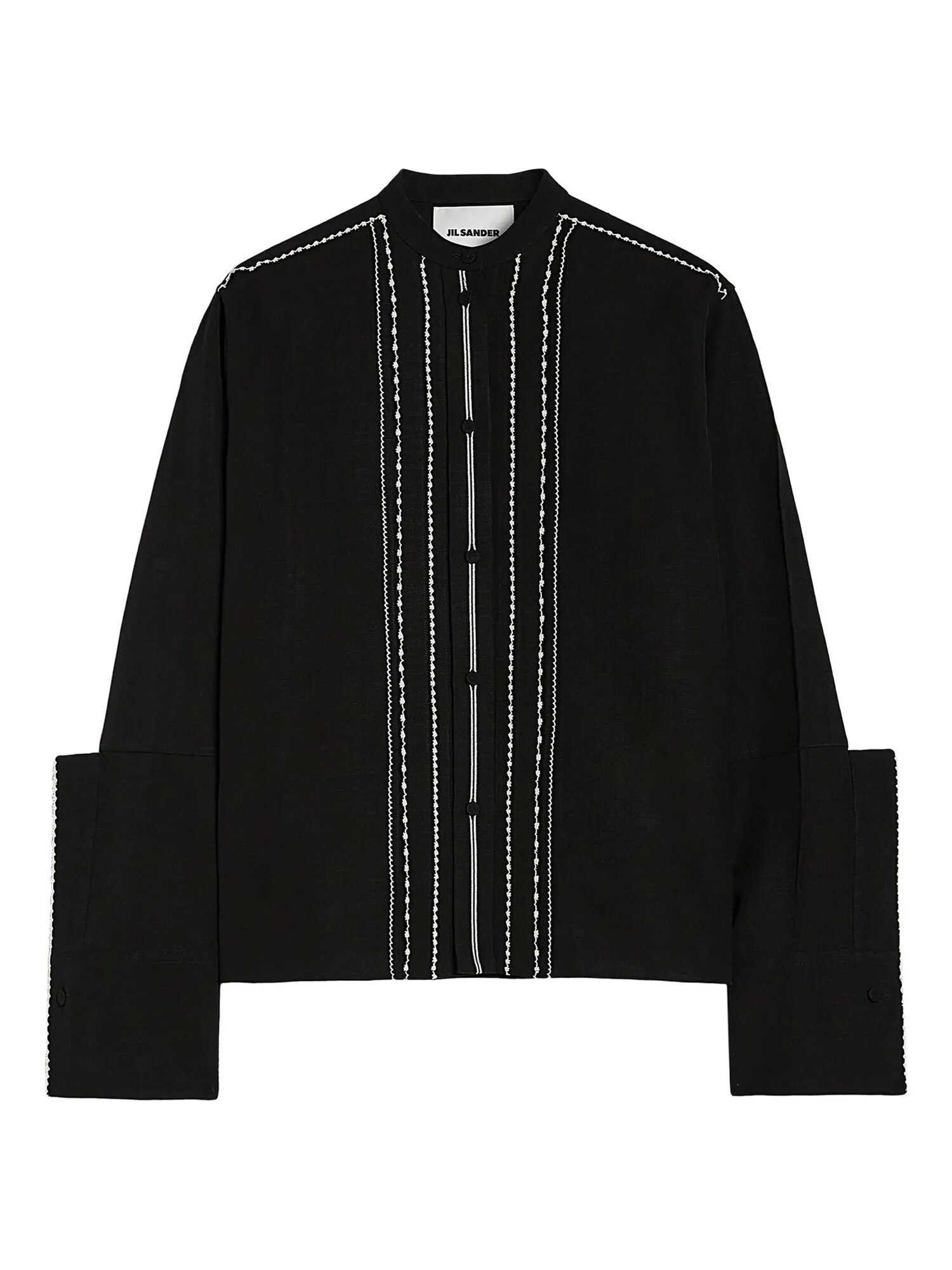 Блуза Декорированная блузка с широкими манжетами