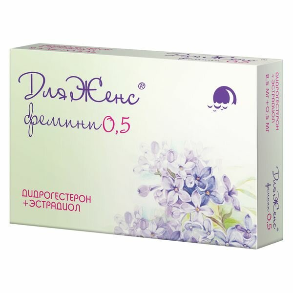 ДляЖенс фемини таблетки п/о плен. 2,5мг+0,5мг 28шт