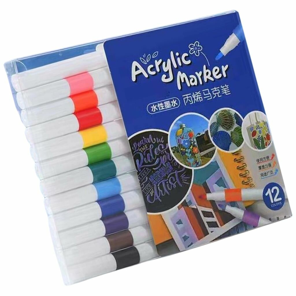 12/24/48 цветов акриловые маркеры для журналов, 12 Цветов /Коробка