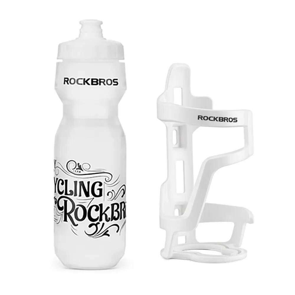 ROCKBROS PP5 Пищевая велосипедная бутылка для воды с кронштейном MTB Road Squeeze Water Spray Велосипедная бутылка для воды Держатель для велосипедной бутылки