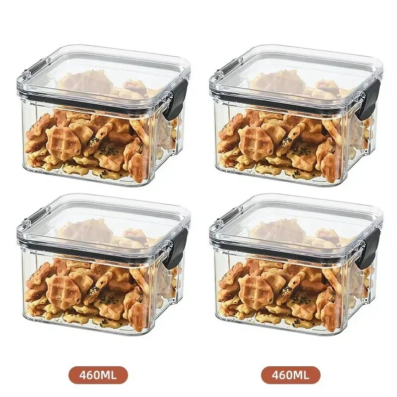 Герметичные стеклянные банки для хранения продуктов 460-1800 мл 460ml x4