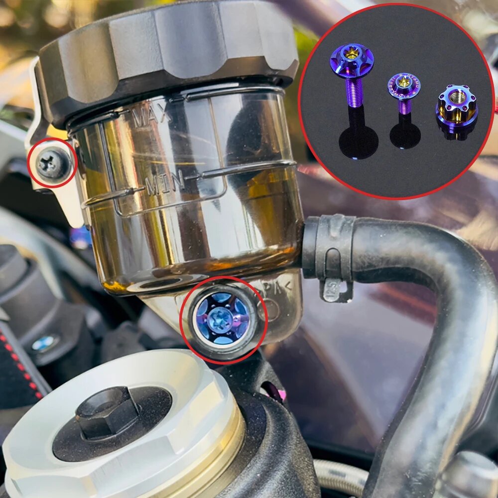 FLAWLESSTI Gr5 титановый болт лобового стекла, переднее крыло, амортизатор двигателя, передний суппорт, зеркальный болт для BMW S1000RR 2013, Oil Tank Up 3 PCS, Gold