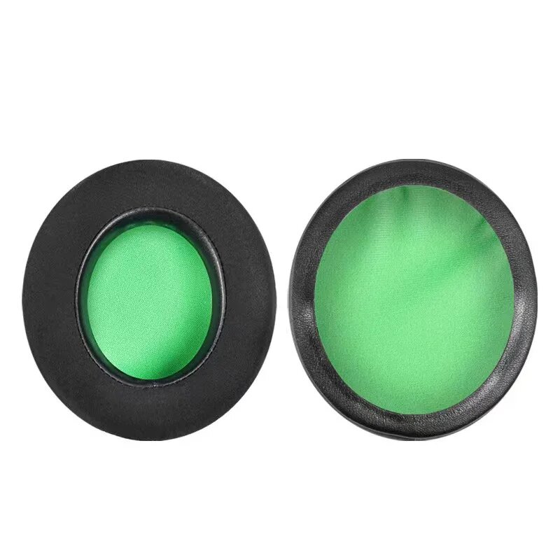 Кожаные охлаждающие амбушюры для Razer Black Green Gel