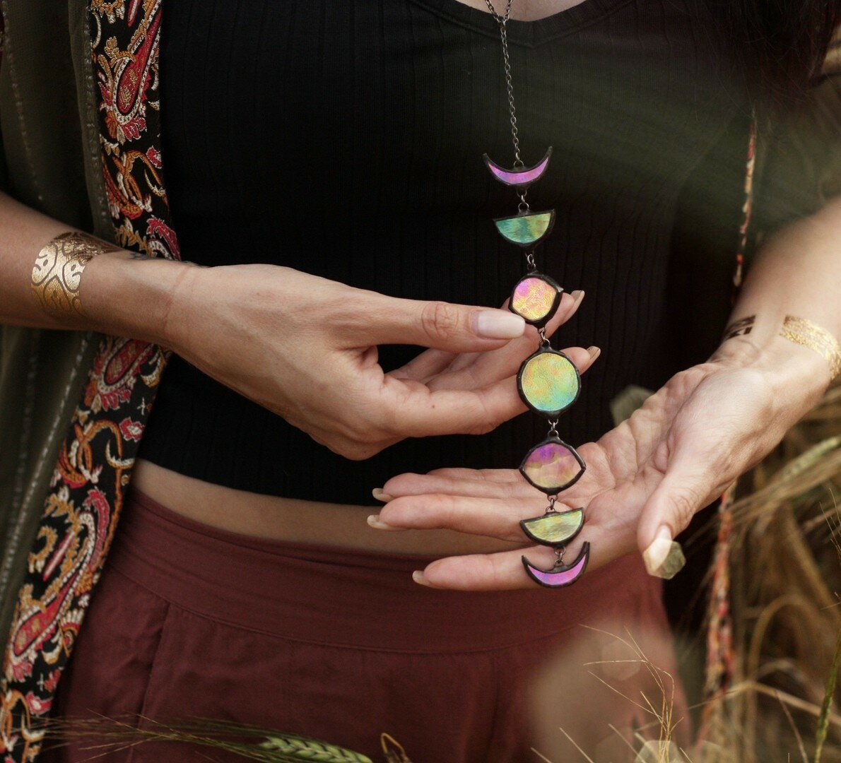 Славянский оберег, подвеска, стекло