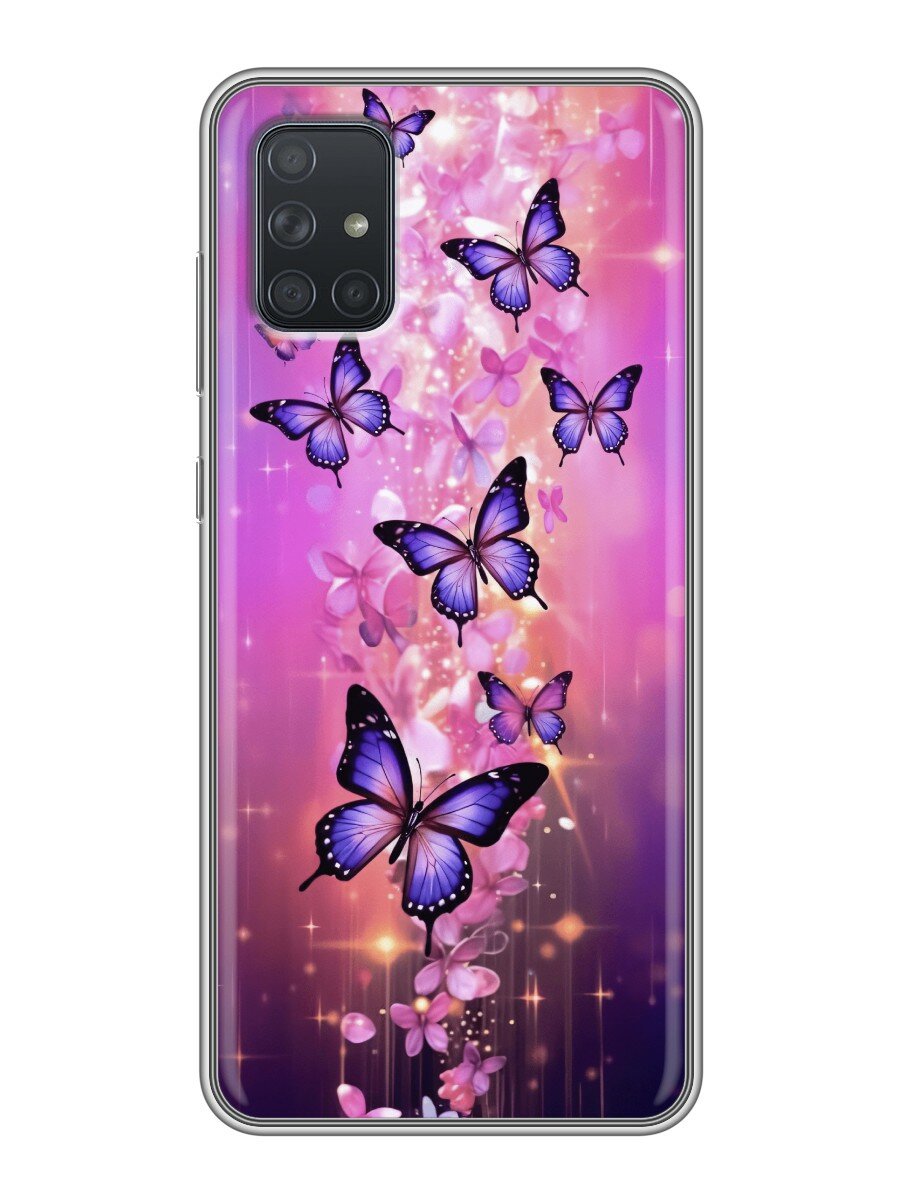 Чехол для Samsung Galaxy A71 с принтом Красивые бабочки (Самсунг Галакси А71)