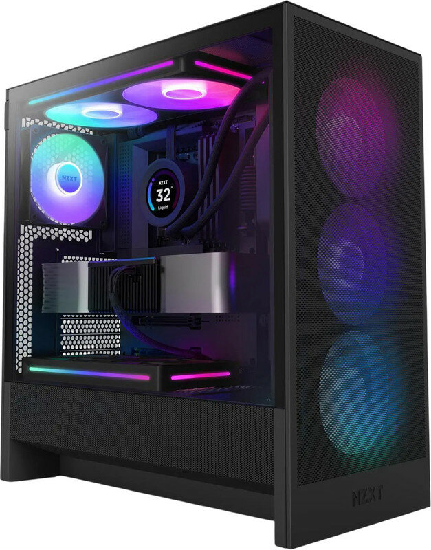 Корпус для ПК без БП NZXT H5 Flow RGB Black (CC-H52FB-R1), официальная гарантия