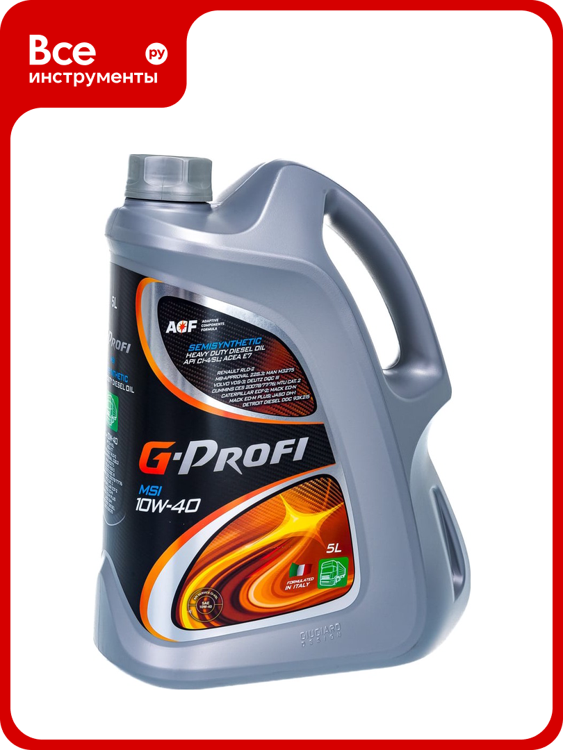 Масло G-Profi MSI 10W-40 5 л G-Energy, Одобрения api ci-4/sl mb-approval 228