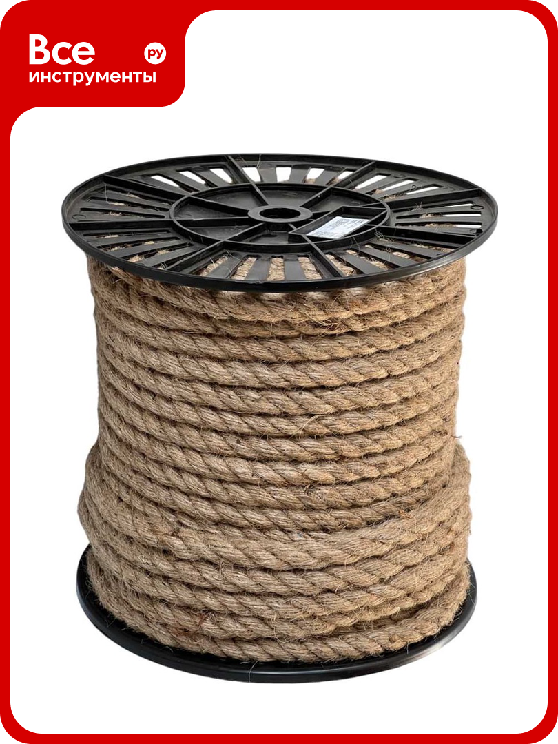 Джутовый канат truEnergy 16 мм катушка 50 м 12156, 16мм