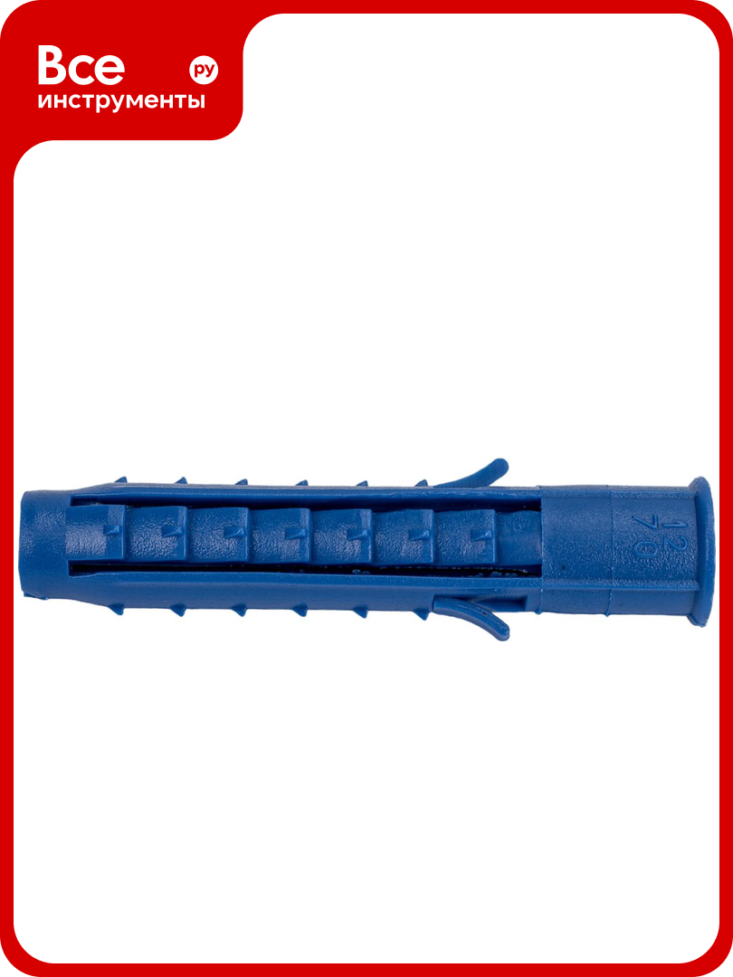 Распорный дюбель Чапай 12х70 шипы+усы, полипропилен 30шт - коробка Tech-Krep 111467, черный