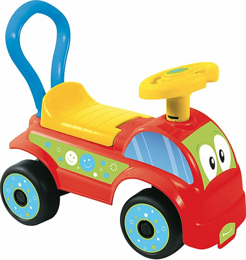 Детский толокар Foot to Floor, автомобиль-пушкар для малышей, пластиковая машина-каталка с ручкой, цвет красный