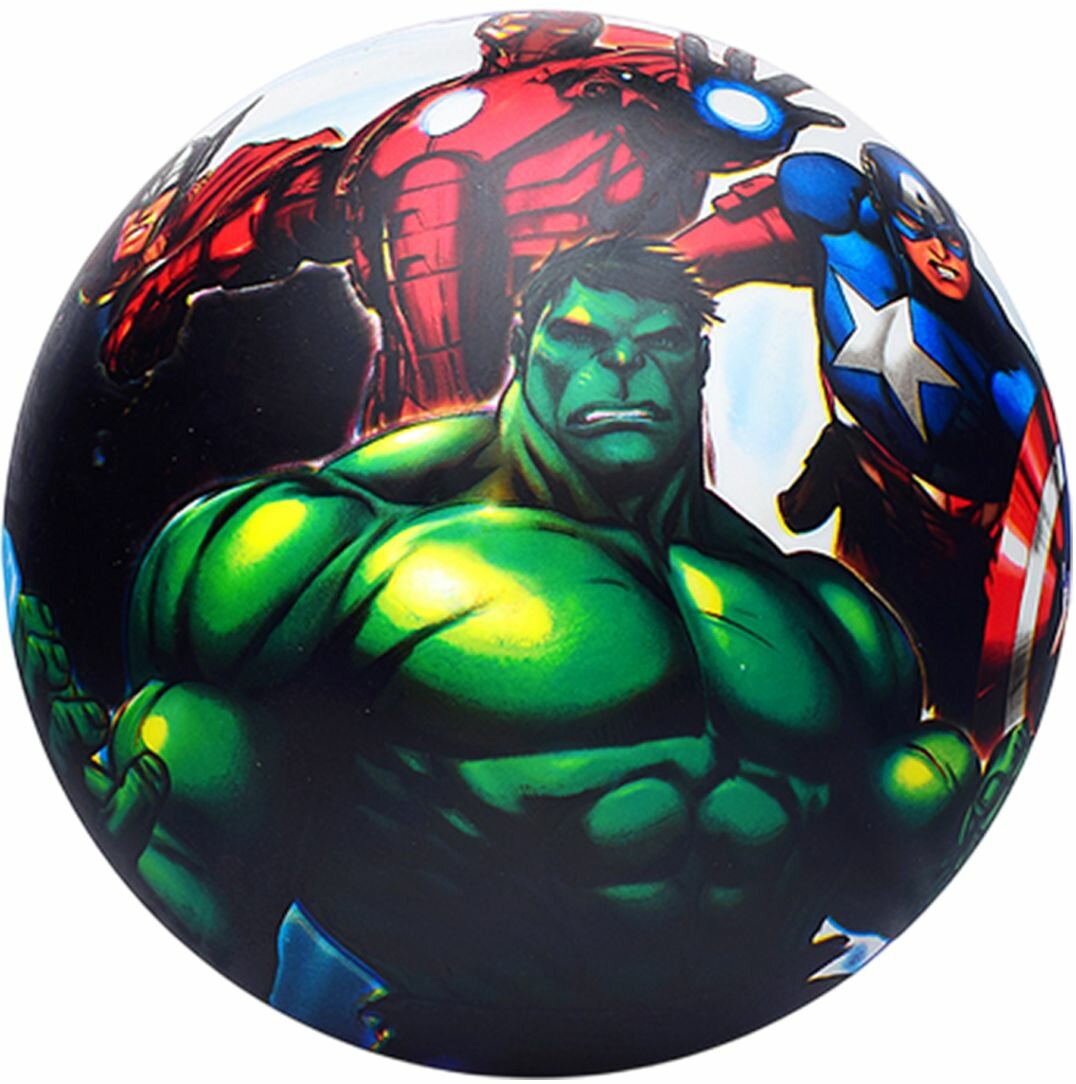 Надувной пляжный мячик "Супергерои", детский мяч для плавания, купания, бассейна и воды, диаметр 23 см