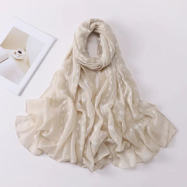 2025 однотонные вискозные шали из пены с геометрическим цветочным принтом, женский шарф высокого качества, пляжный палантин из пашмины, мусульманский хиджаб Bufandas 180*90 см