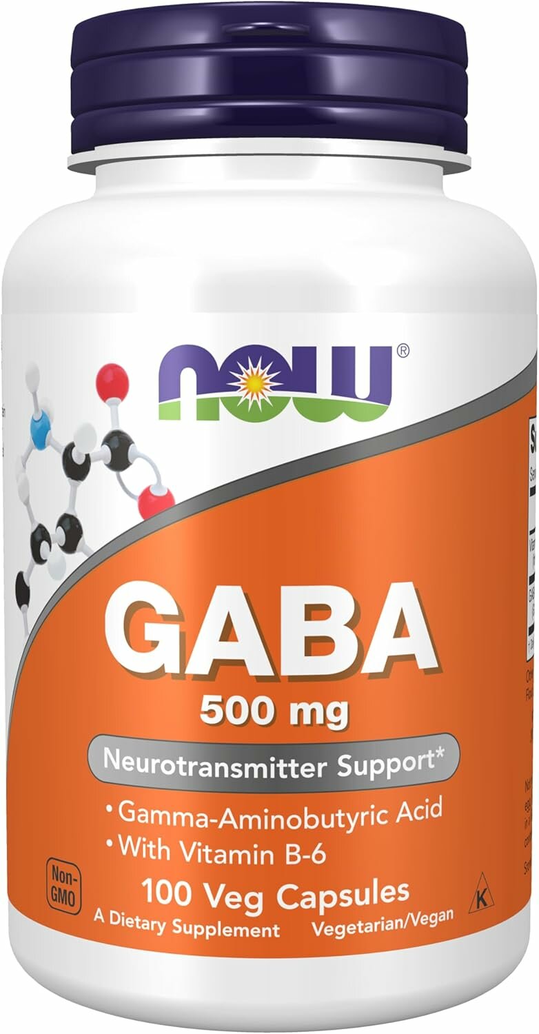 NOW GABA 500 mg. +B6 (100 капс)
