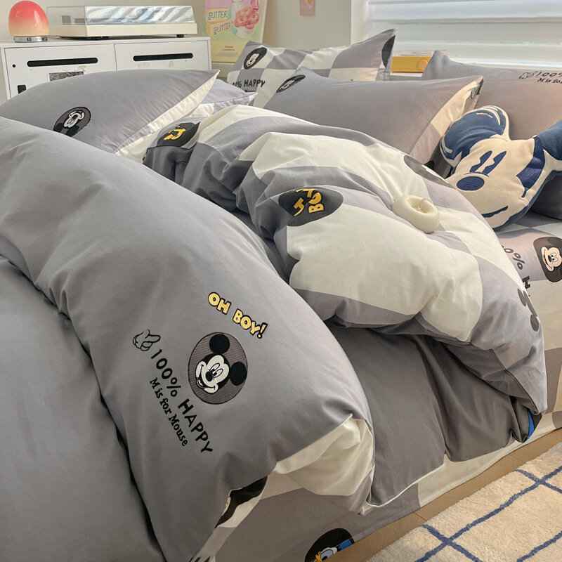 Постельный комплект Richard Lee "Улыбающийся Микки", 4 предмета