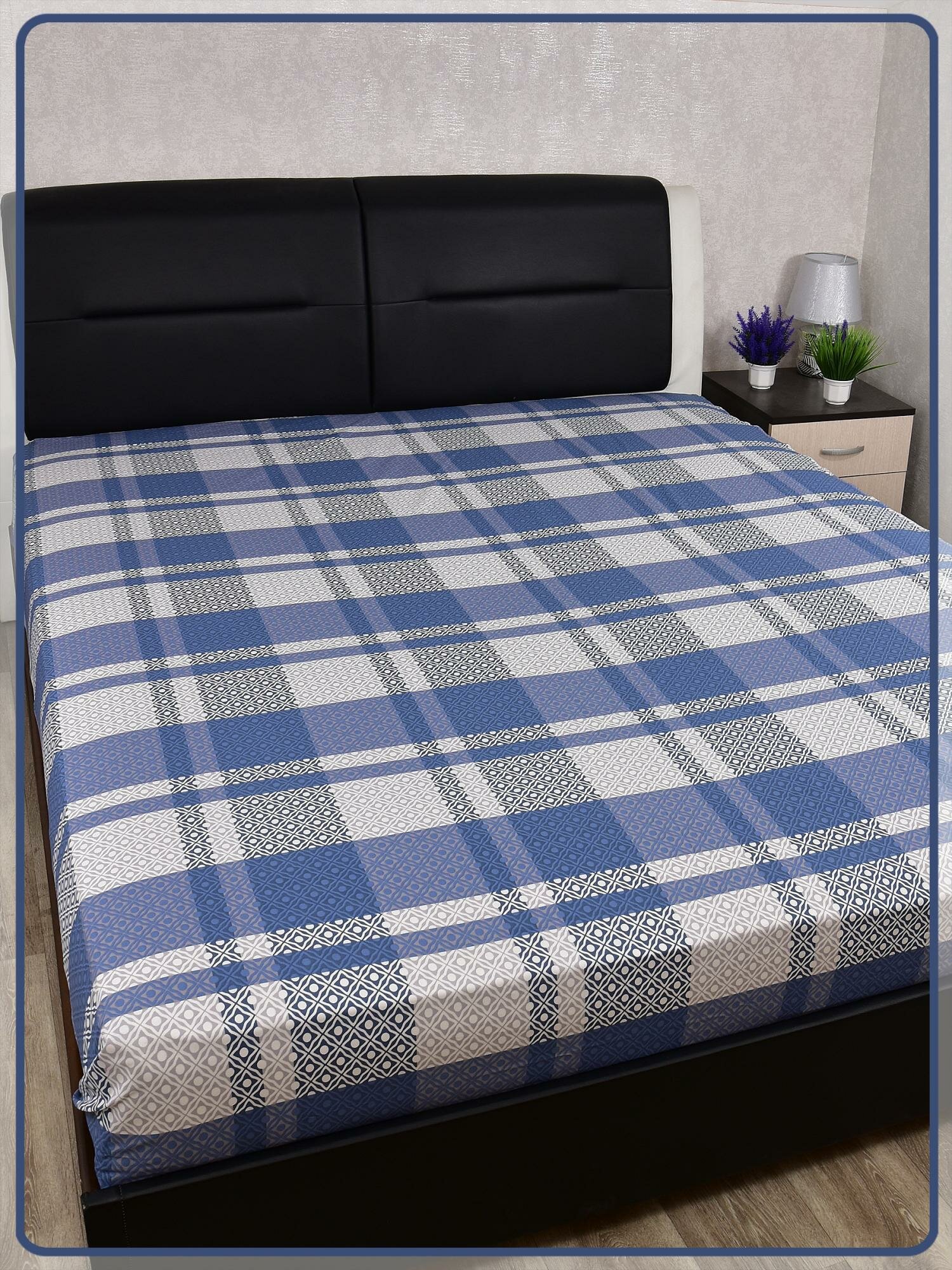 Простыня Шуйская бязь Австралийская клетка 21882-1 220х240