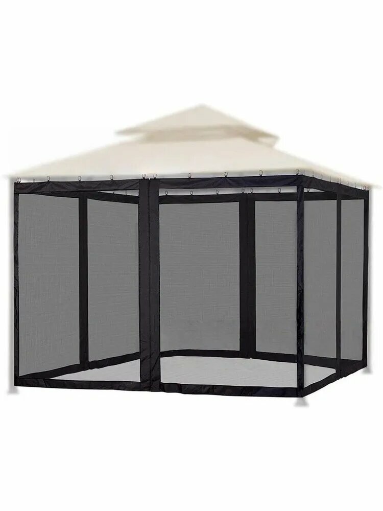 Москитная сетка для беседки 360х360х230 см с каркасом