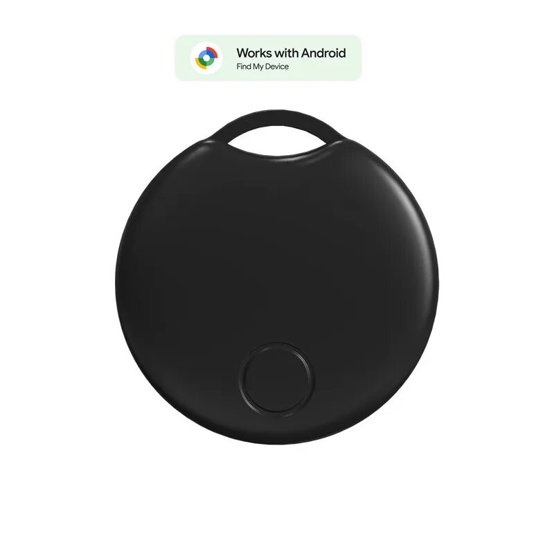Android Bluetooth-трекер Смарт-тег GPS-локатор Анти-потерянные отслеживающие воздушные метки работают с Google Find My Device Finder Сумка Ключи Pet, Черный