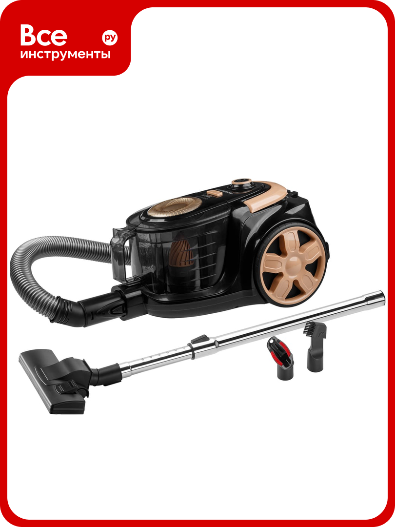 Пылесос бытовой NORMANN avc-213 2000 вт циклон, пылесборник 3 л N16013-1, сталь, для пола