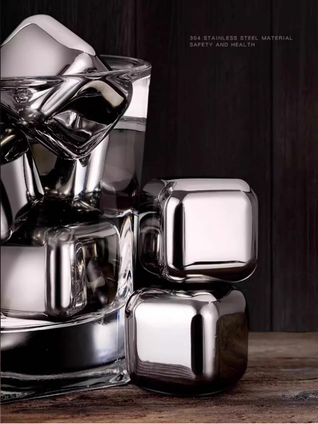 Лед многоразовый "Без бренда", нержавеющая сталь, серебристый, 12 штук