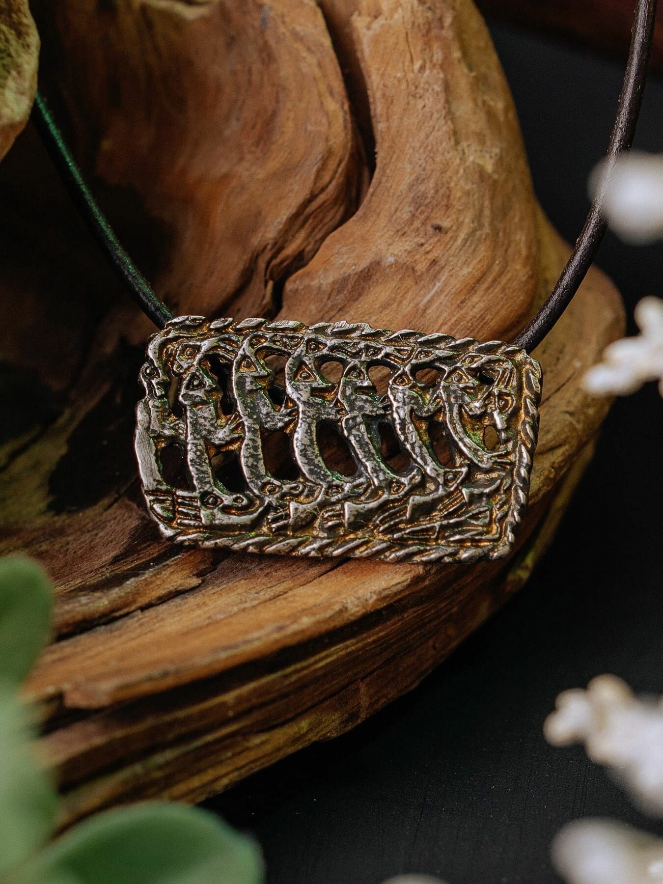 Славянский оберег, подвеска, серебро, 925 проба, чернение