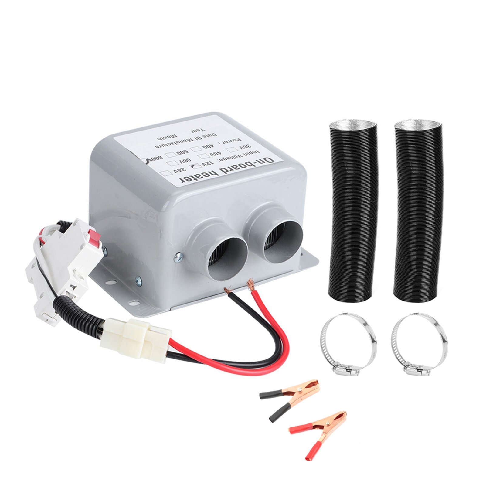 12 В 800 Вт обогреватель лобового стекла, размораживатель, устранение запотевания, 2 выхода воздуха, 5 с, быстрый обогрев для легковых автомобилей, грузовиков