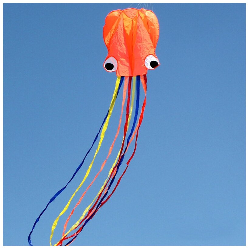 Воздушный змей "Осьминог" парафойл бескаркасный-1