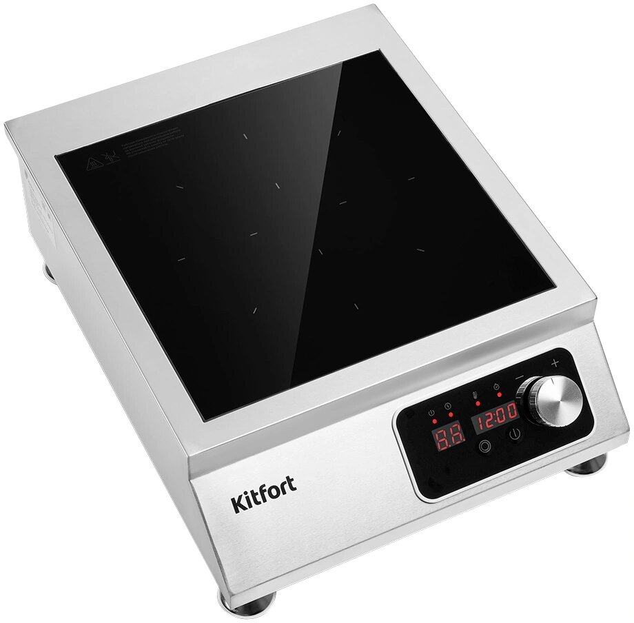 Плита Индукционная Kitfort КТ-143 серебристый/черный