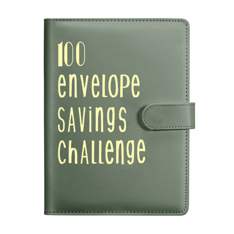 Конверт "100% экономия денег", А5, зеленый, с текстом