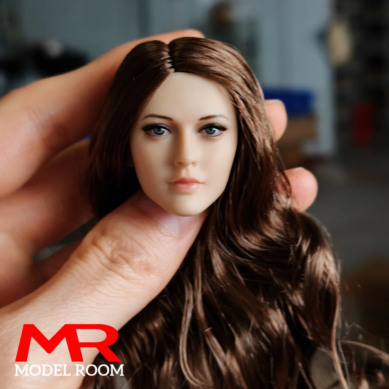 YMT026 масштаб 1/6, скульптура головы Анны, женские длинные волосы, голова, резьба, модель, подходит для 12-дюймовой солдат-загар, экшн-фигурка, тело куклы