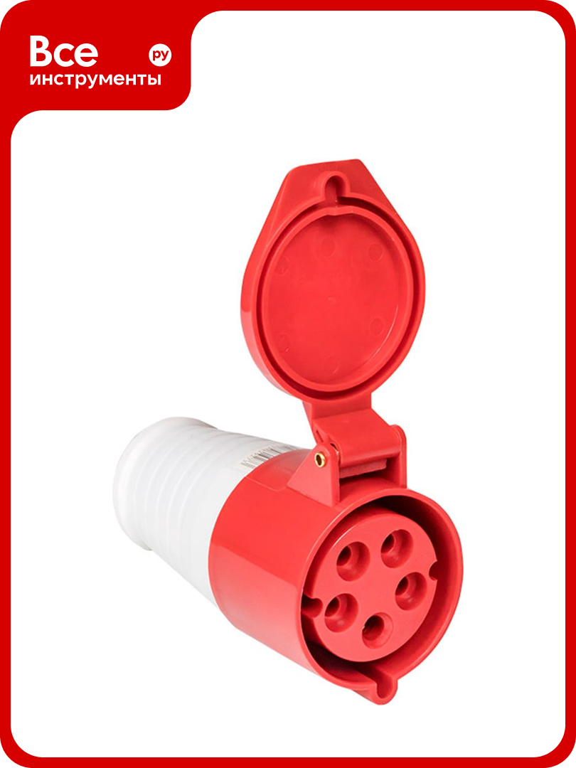 Розетка силовая ЕТР 3Р+РЕ+N 32А 380В IP44 67619, 1 мм, 32 А